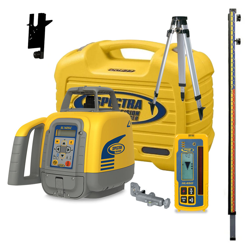 Spectra GL1425C Grade Laser w/Tripod & 10ft Cut/Fill Grade Rod (Tenth)