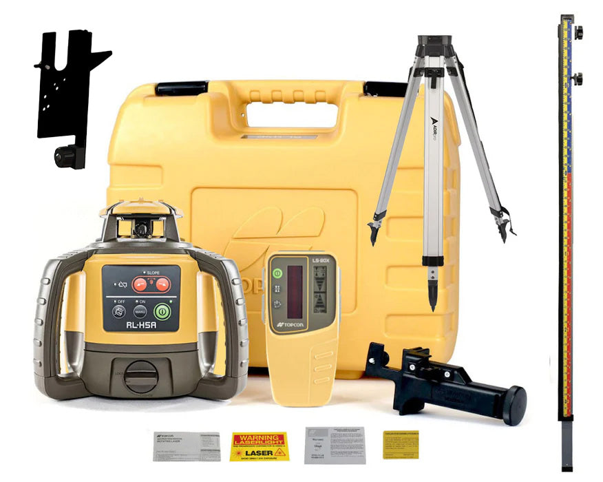Topcon RL-H5A Rotary Laser w/Cut & Fill Grade Rod and Tripod